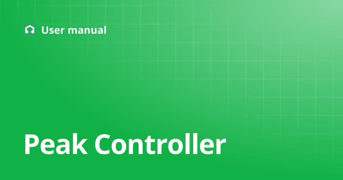 Peak Controller | User manual