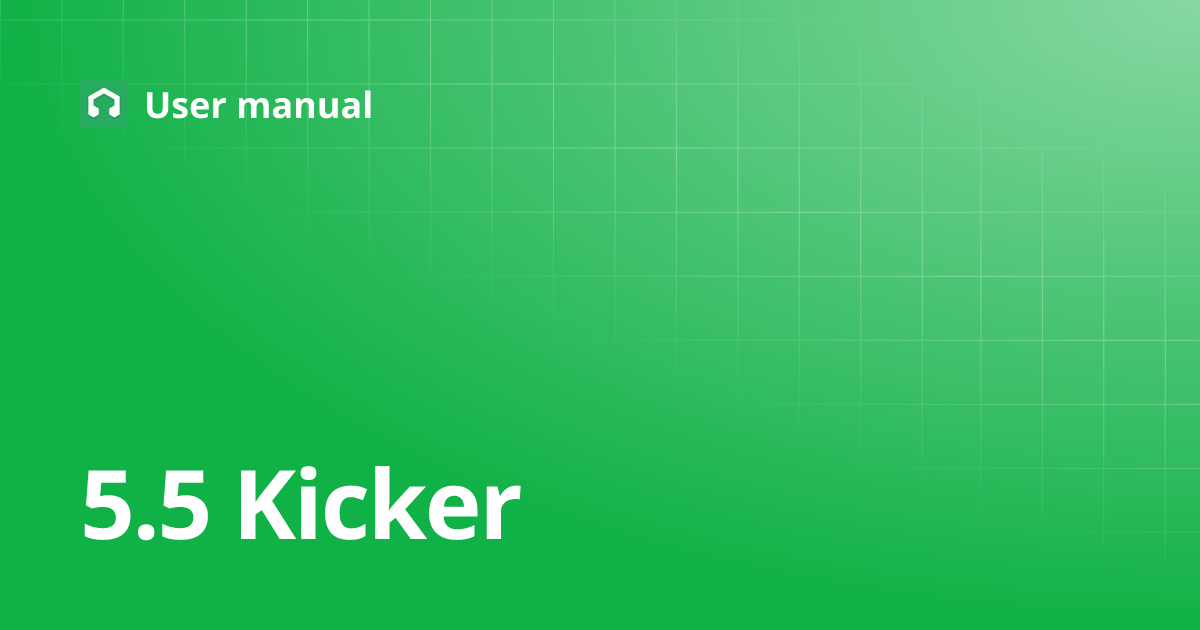 5.5 Kicker | 日本語 | User manual