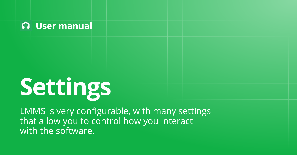 Settings | User manual