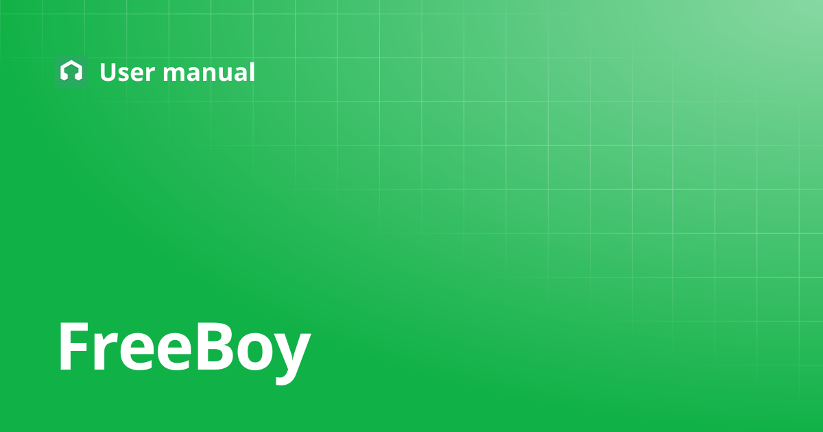 Freeboy User Manual