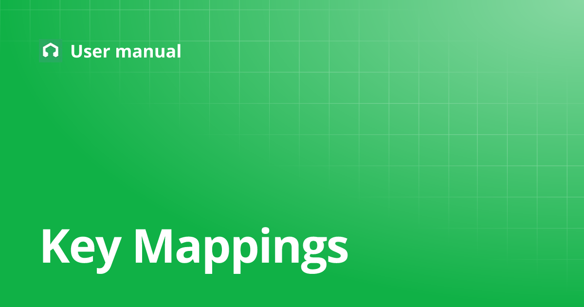 Key Mappings | User manual